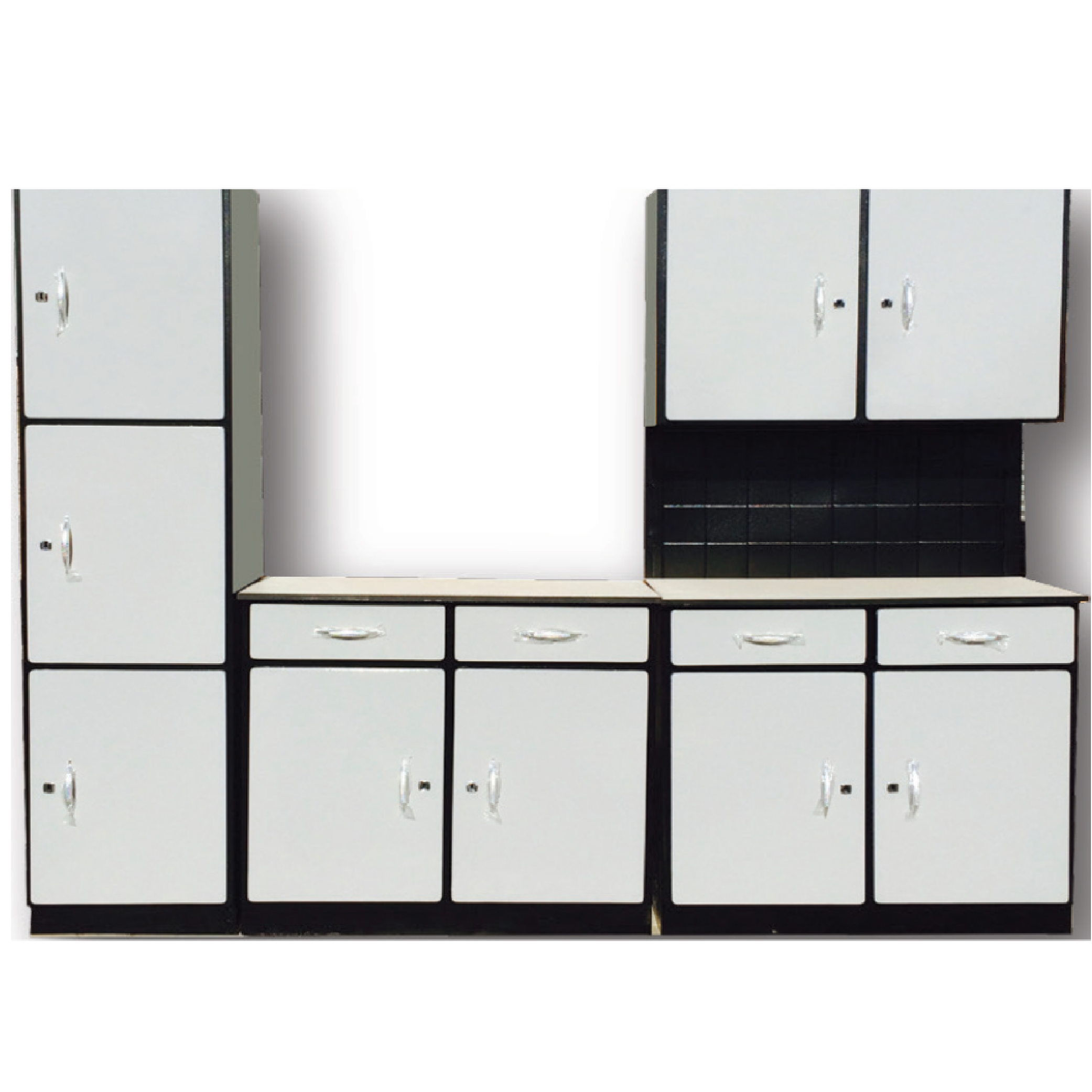 3 Piece Steel Kitchen Unit - Astra Furnishers